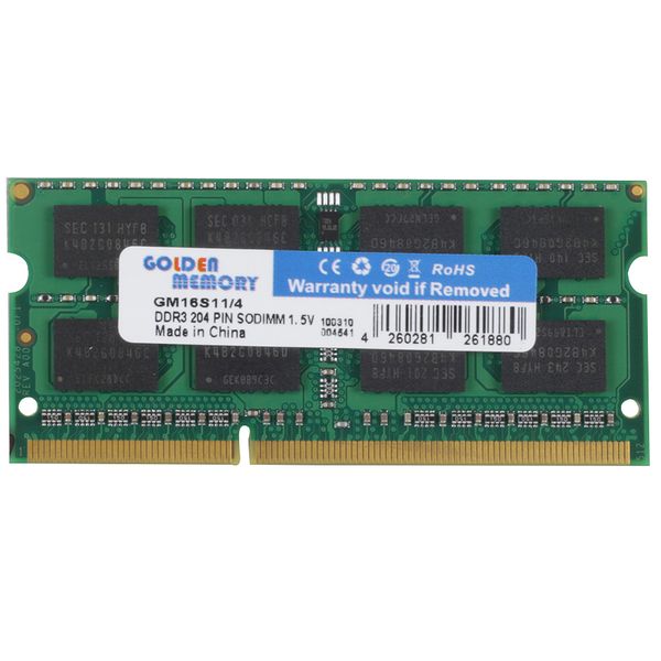 Memoria RAM DDR3 4Gb 1600Mhz para Notebook HP - BB Baterias