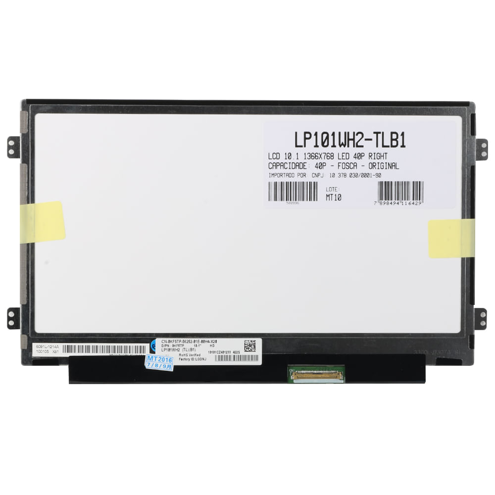 Tela 10.1" LP101WH2(TL)(A1) LED para Notebook - BestBattery